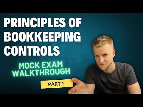 AAT Level 2 - Principles of Bookkeeping Controls (POBC) - Mock Exam Walkthrough - Part 1