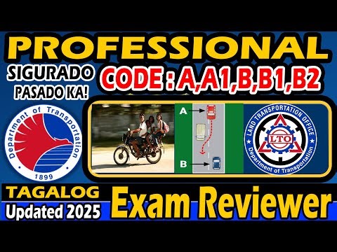 PROFESSIONAL DRIVERS LICENSE LTO EXAM REVIEWER | CDE VALIDATION EXAM