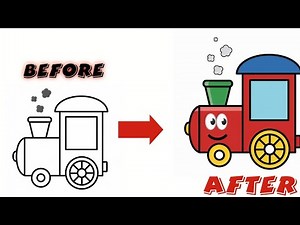 Amazing Train 🚂 Coloring Transformation | Step by Step Drawing for Everyone #kids