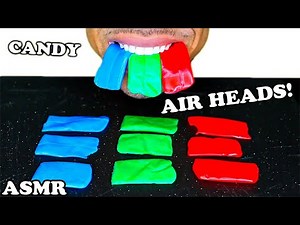 EATING AIRHEADS sticky CHEWY *SMACKING* CANDY SOUNDS TINGLES* BIG BITES ASMR NO TALKING MUKBANG