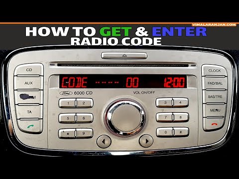 How to Get and Enter Radio code for Ford Radio | 6000 CD Ford Focus, Mondeo, C Max, S Max, Galaxy