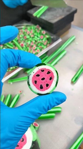 Making Watermelon 🍉 Shaped Candy! Mesmerizing ASMR Process - Satisfying Candy Art