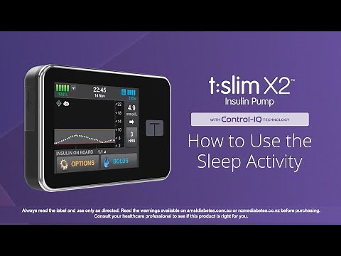How to use the Sleep Activity Feature on the t:slim X2 Insulin Pump with Control-IQ Technology