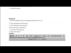 NPTEL | Fuzzy Sets, Logic and Systems & Applications | Assignment 5 Solution -- 2024