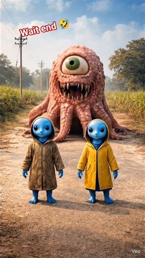 Monster vs 2 alien 👽#funnyvideo #monster #alien