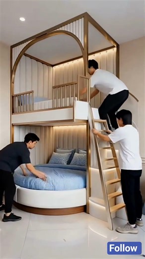 Smart Bunk Bed Design for Small Rooms #homedesign #shorts