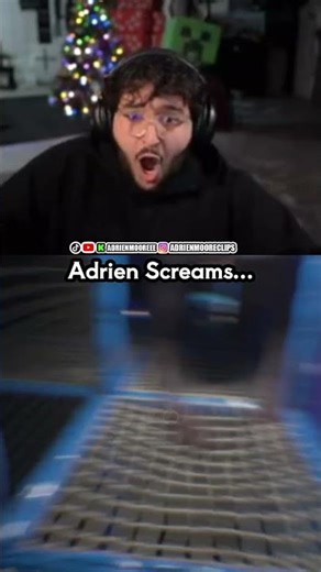 adrien screams #adrienmoore #funny #ytshorts #horror #subliminal #gaming #kickstreaming #memes