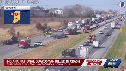 Indiana National Guardsman killed, three others hurt in Humvee crash on I-65