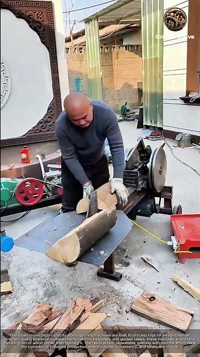 Insane Wood Splitting Machine! Turning HUGE Logs into Firewood in Seconds!