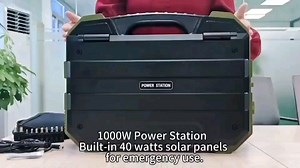 Solar Power Generator Power Station 600W With Built-in Solar Panel Sunpower With AC DC USB PD Outputs for Camping Emergency
