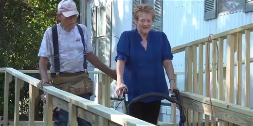 Blind Angelina County woman receives free ramp for home from Texas Ramp Project