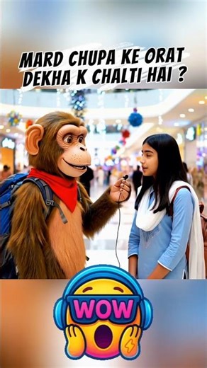 mard chupa ke orat dikha k chalti hai ? #shorts #gamtng #aimonkey