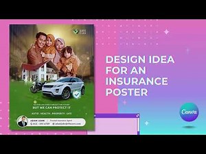 Awesome Insurance Poster Design Idea Made in Canva