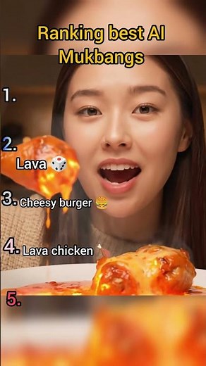 Ranking best 5 AI mukbangs 😊