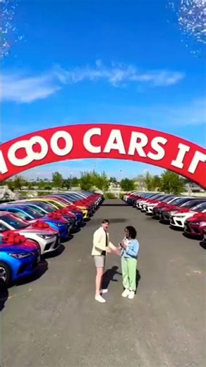 Giving away 100 brand new cars to my subscriber 🤯🥵 #shorts #mrbeast