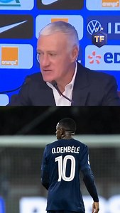 16K views · 353 reactions | ️ En conférence de presse, Didier Deschamps a eu un mot pour Ousmane Dembélé, blessé avec le Paris Saint-Germain.  France - Ukraine et Azerbaïdjan - France  à suivre en exclusivité sur @tf1 et @tf1plus ! | Téléfoot | Facebook