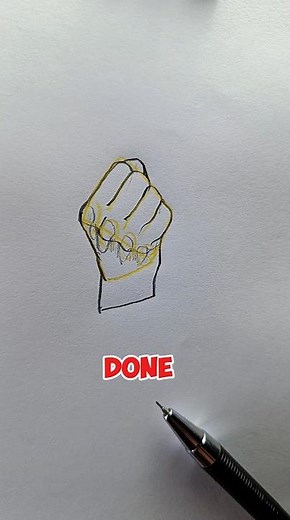 How to Draw Back View of a Closed Hand — Easy Step by Step! #foryou #art #shorts #drawing #howtodraw