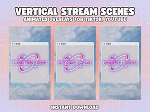 Animated Y2K Chrome Stream Overlay: Tiktok Cyberpunk Package (digital Download) - Etsy UK