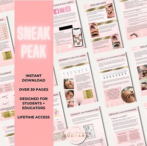 Eyelash Extension Training Manual, the Ultimate Lash Bible for Beginners or Experienced Lash Techs - Etsy