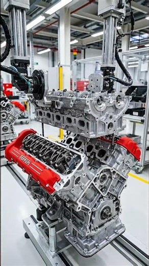 Ferrari V8 engine assembly 🏎️🔥