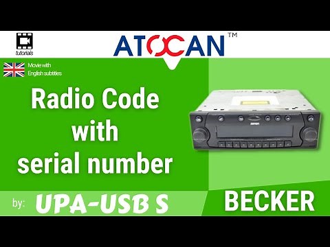Radio code with serial number for Becker v2