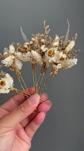 Dried Flower Hair Pin: Boho Wedding Hair Accessory - Etsy