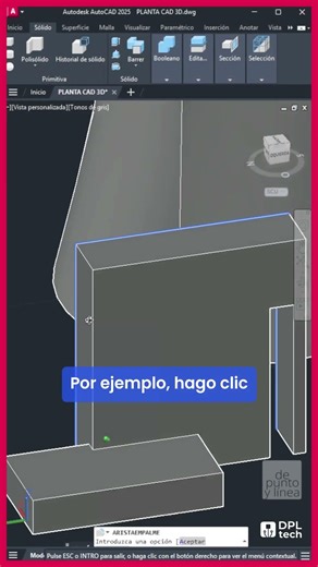 CAD 80 - How to join all the edges of a face in AutoCAD 3D (Spanish) | Basic AutoCAD Course
