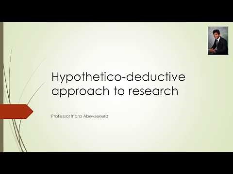 What is hypothetico deductive approach to research?