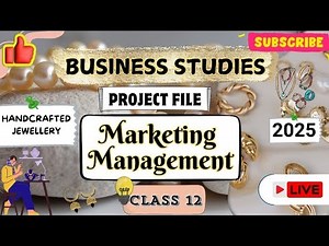 Marketing Management Class 12 Project File on Handcrafted Jewellery for Business Studies ✨💎 #cbse