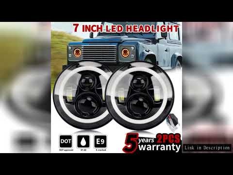 1 Pair Led Headlights Halo E Marked Rhd Replacement For Land Rover Defender 90 110 Tdi Td5 Automotiv