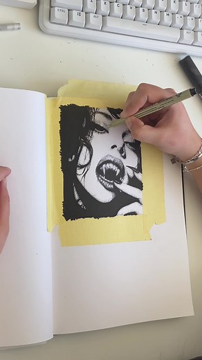 Unique Tattoo Design with Stippling Art