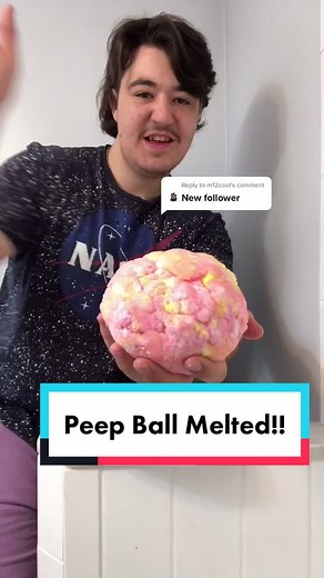 Reply to @m12cool #peepball #peeps #melted #giantcandy #microwave