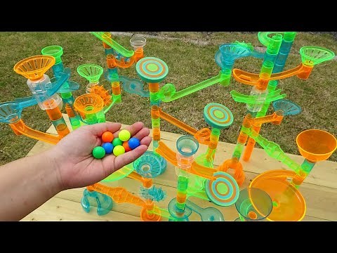 Marble Run Race ☆ Marble Genius Extreme Transparent Slope Course
