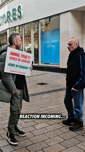 John Thomas | Vegan Fitness Coach on Instagram: "Shoutout to @clif_grant for the original reel 💚 I think Clif is one of the best vegan activists out there. I applaud his method because he doesn’t try to put anyone down, or make them feel bad. He simply asks questions and shares the truth. Usually, people don’t like the truth and will put up a wall as part of their defense mechanism. But sometimes you come across open-minded people who actually agree with you when you say that animal cruelty is 