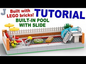 LEGO Tutorial On A Built-In Swimming Pool With Water Slide