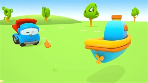 157. Leo the truck car cartoon for kids - Water vehicles for kids - Boat, submar