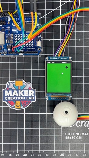 Arduino Uno Mini Golf Video Game on LCD with MPU6050 #arduino #minigolf #arduinoproject #diyprojects