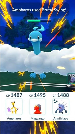 Shadow Amphrosh ⚡ Magcargo 🔥 Shiny Annihilape 💥 || ‪@pokemongo‬ #shorts #ytshorts #battle