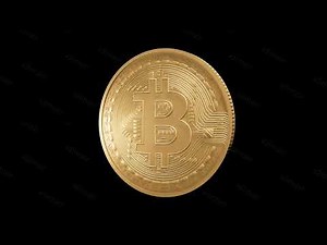 Bitcoin Crypto Coin Rotation 3D render Loop Animation 4K