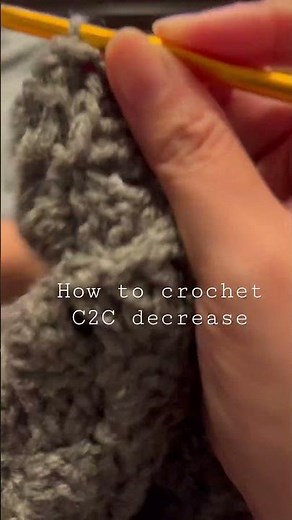 How to crochet C2C decrease