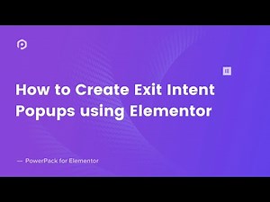 How to Create Exit Intent Popups with Elementor Page Builder | PowerPack for Elementor