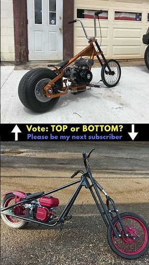 🏍️ Vote TOP or BOTTOM? Battle of the Custom Garage Built Chopper Mini Bikes