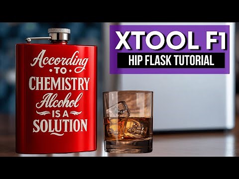 How to ENGRAVE a HIP FLASK with the XTOOL F1 (Beginner Tutorial)