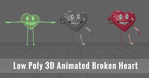 Low Poly 3D Animated Broken Heart | 3D Characters | Unity Asset Store