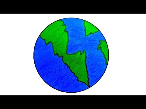 How to draw Earth very easy