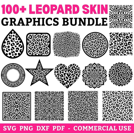 Leopard Skin SVG Bundle, Leopard Print Patterns, Cricut Leopard Svg, Animal PNG, Instant Digital Downloads, Commercial Use - Etsy