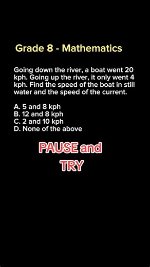 Mathematics - Grade 8 #math #mathquiz #mathematics #mathtutorial #maths #tiktokph #learnontiktok #trending #popular #fyp #foryou #foryoupage #grade8 #systemofequations