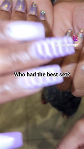 Who ate Tik Tok?! I definitely can't decide but yall let us know! lol best client besties ever #houstonnights #clientlove #tiktoknails #nails #blacknailtech #houstonnailtech #nailhacks #POV