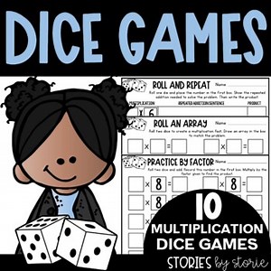 Multiplication Dice Games Printable and Digital Activities