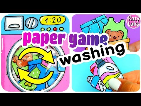 DIY paper game/Mini Paper Washing Machine